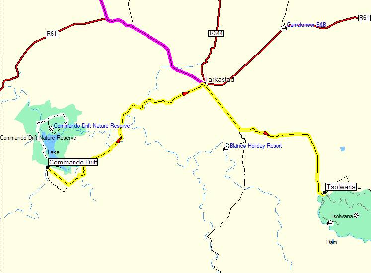 Tsolwana Trip report, Commandodrift to Tsolwana. Camping and accommodation.